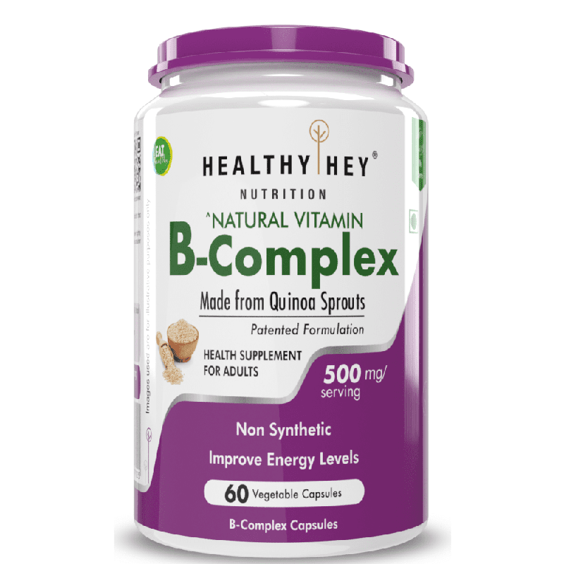 Buy Vitamin B-Complex, Non Synthetic Improves Energy Levels capsules ...