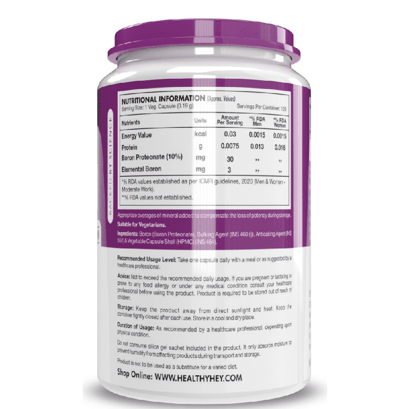 Buy Boron 3 mg,Support bone Health & testosterone levels -Trace Mineral ...