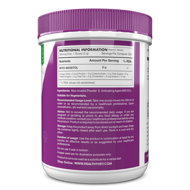 Buy 100% Pure Myo Inositol Powder, Support Healthy ovarian function ...
