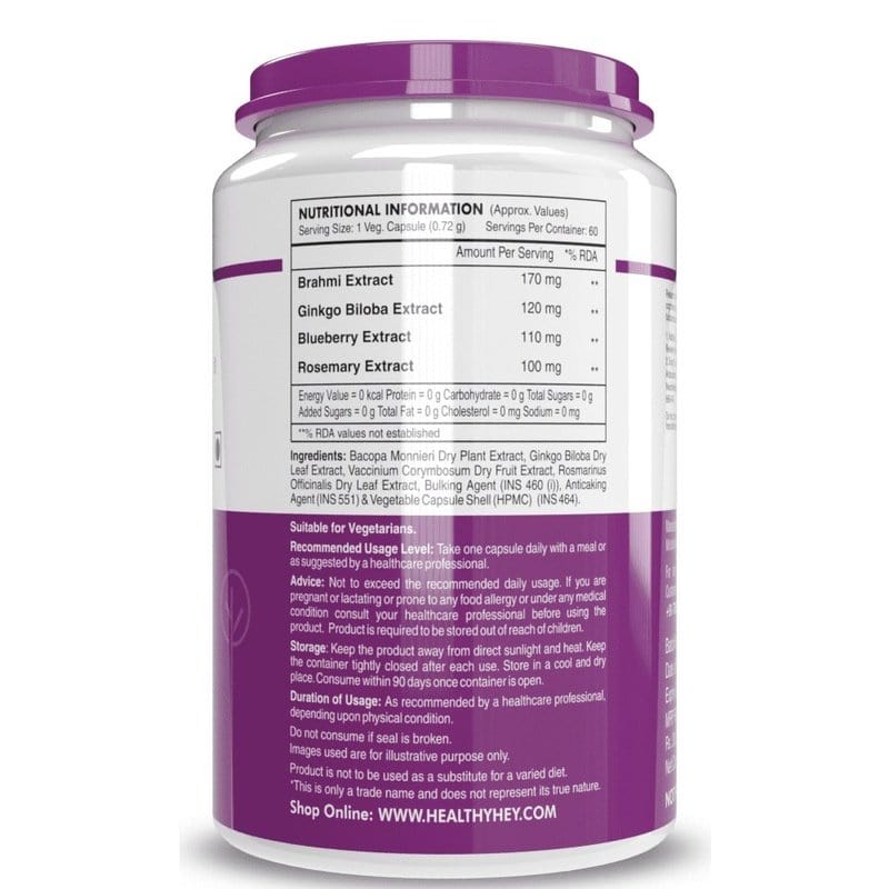 Buy BrainFocus - Natural Brain Health Formula for Memory & Focus - 60 ...